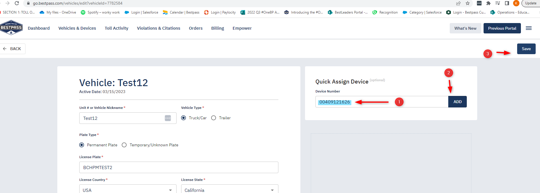 How to Assign a Transponder in the Portal