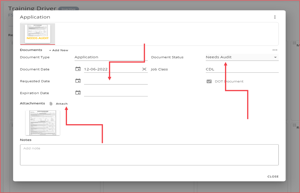CPSuite Add Driver Documents