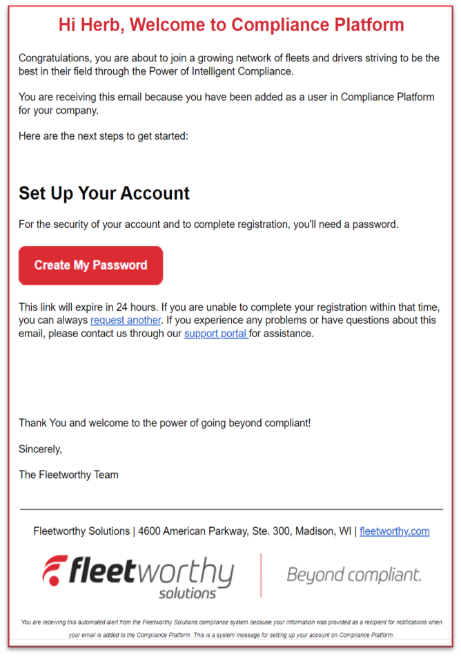 CPSuite Initial User Access